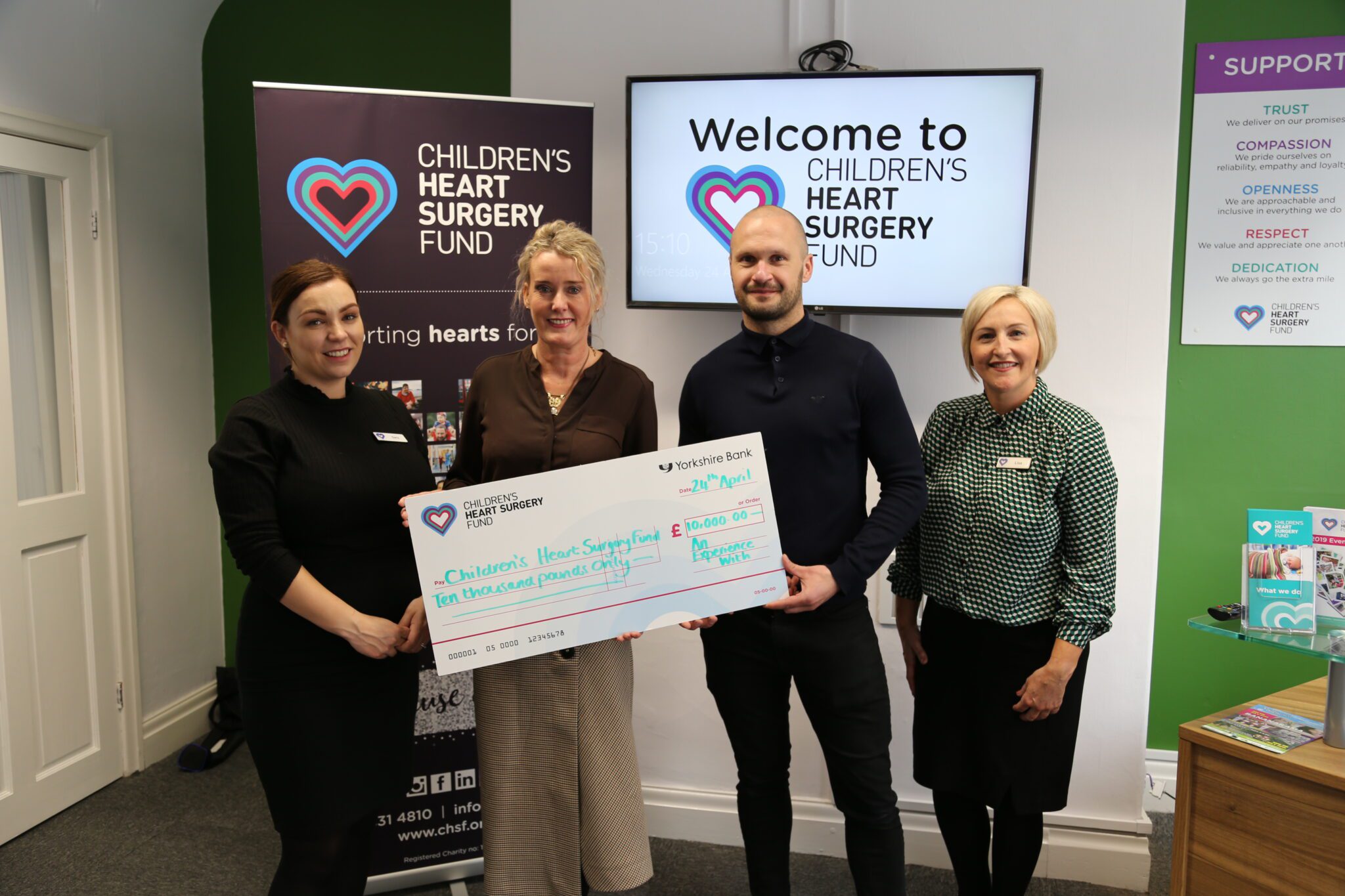 “An Experience With” donate £10,000! - CHSF